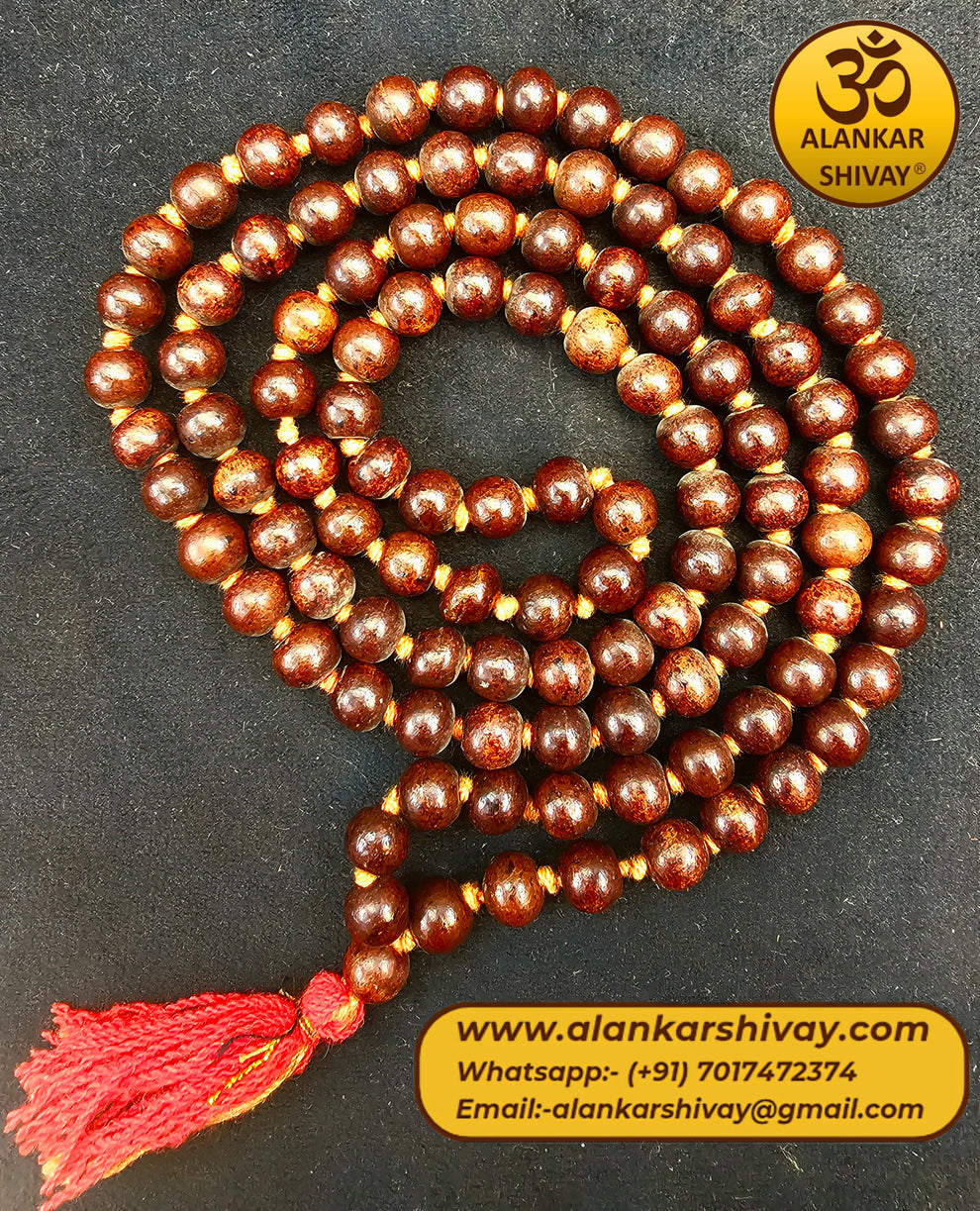 RAKTA CHANDAN MALA (RED SANDALWOOD MALA)(108 +1 beads) – ALANKAR SHIVAY®
